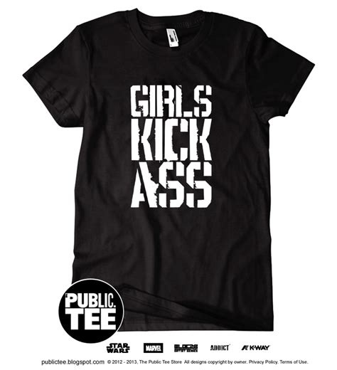 The Public Tee Store Online Girls Kick Ass Design Tee