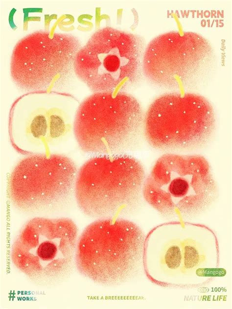 山楂插画 小红书搜索 花瓣网