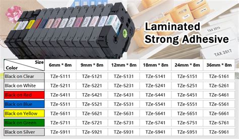 Strong Adhesive Tapes Label Compatible Brother P Touch Label Printer
