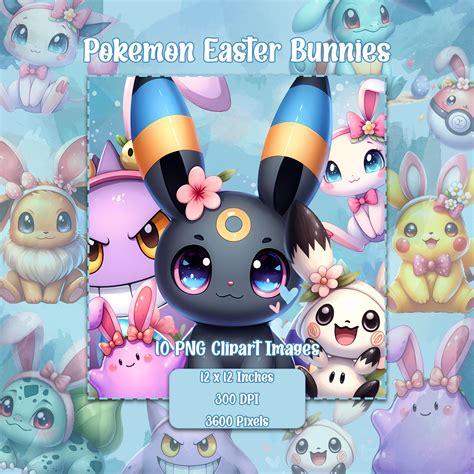 Pokemon Bunny Ears Png Set Transparent Background Clipart Images Commercial License Cute