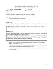 Guide To Identifying Sedimentary Rocks In A Lab Setting Course Hero