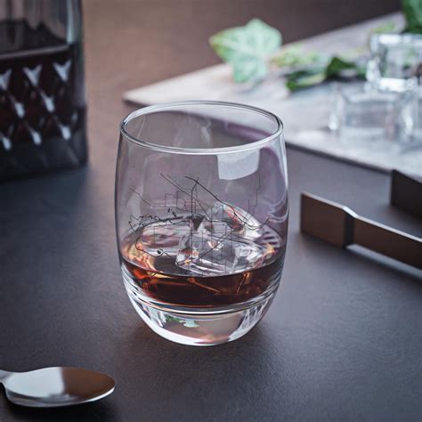 Map Of Missoula Montana Stemless Wine Whiskey Cocktail Glass Map