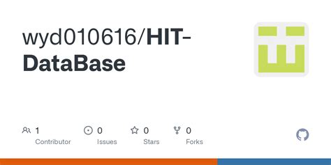 Github Wyd010616hit Database