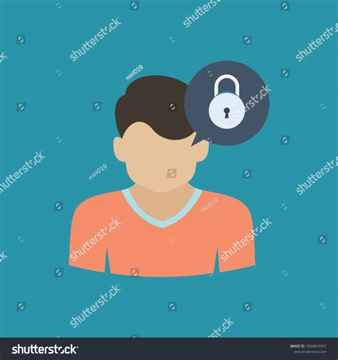 Human Head Lock Icon Stock Vector Royalty Free 1054874957 Shutterstock