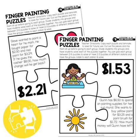 Lucky To Learn Math Two Step Subtraction Money Word Problems Lesson 414 Collaboration