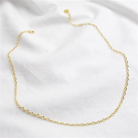 Gold Infinity Chain Necklace Simple Jewellery Lisa Angel