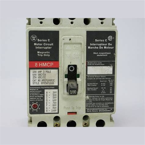 100 Amp Westinghouse Hmcp Breaker