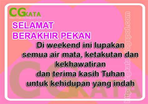 Ucapan Selamat Akhir Pekan Buat Pacar Tercinta Cgkata
