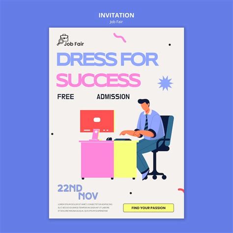 Free Psd Job Fair Template Design