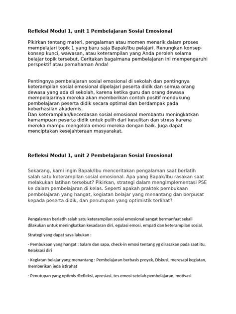 refleksi modul 1 pse unit 1 2 3 pdf