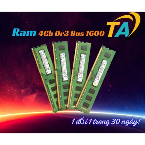 Ram 4gb Buss 1333 Buss 1600 1 5v Cho MÁy TÍnh ĐỂ BÀn Shopee Việt Nam