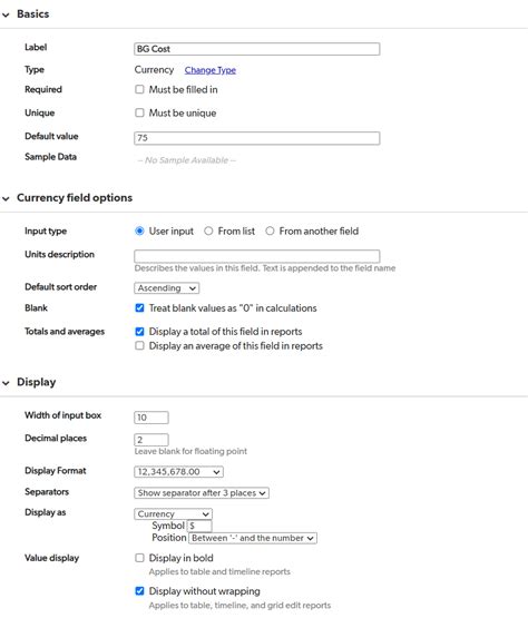 sample data not reflecting default value field properties numeric