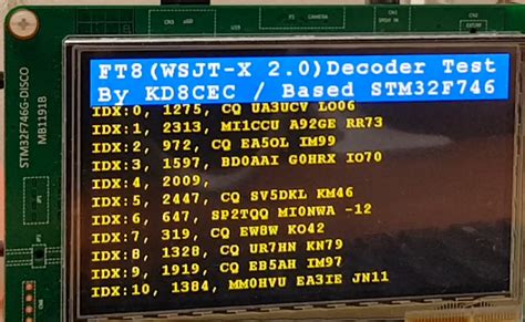 Ft8 Wsjt X 20 Protocol Decoding In Cortex M For Experiment