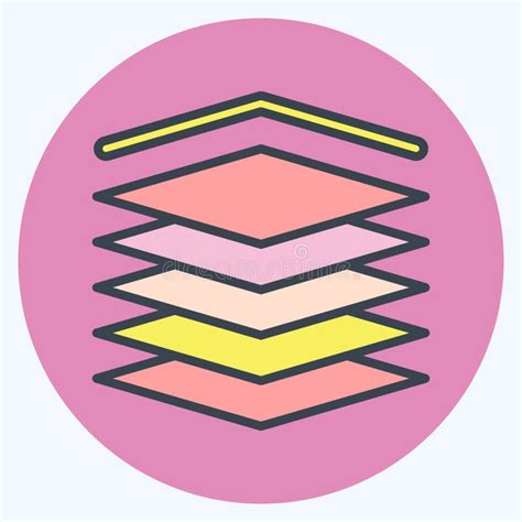 Icon Multilayers Related To Machine Learning Symbol Color Mate Style Simple Design Editable