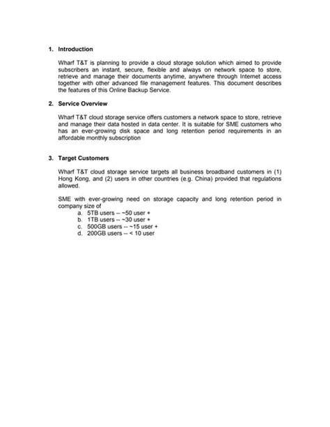 Cloud Storage Solution Technical Requirement Pdf