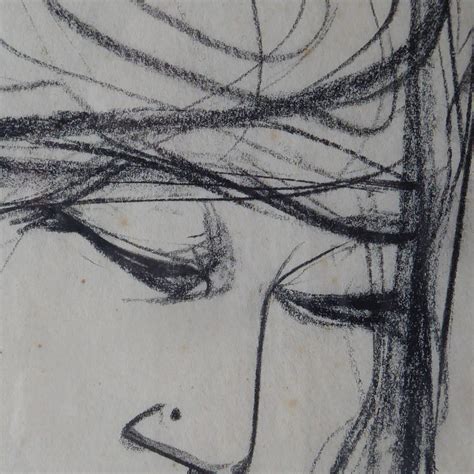 1960s Drawing Genuine Nigel Lambourne 1919 1988 Black Chalk Nude Iconic Edinburgh