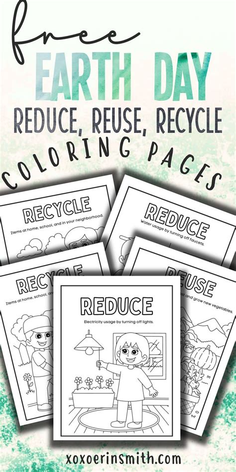 Reduce Reuse Recycle Coloring Pages