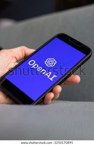 Womans Hand Holding Iphone Openai Logo Stock Photo Shutterstock
