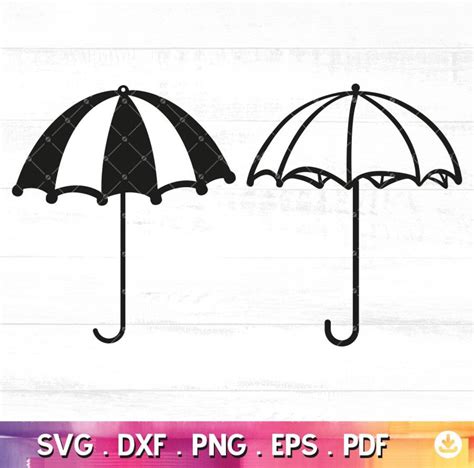 Umbrella Svg Umbrella Outline Cricut Cut File Umbrella Png Umbrella
