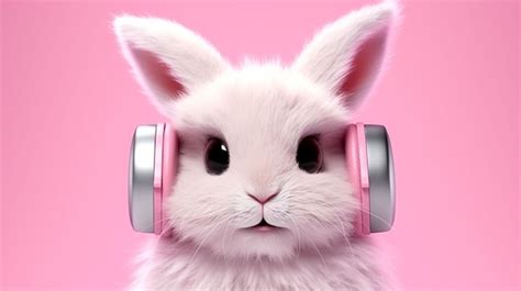 73000 Bunny With Headphones Pictures
