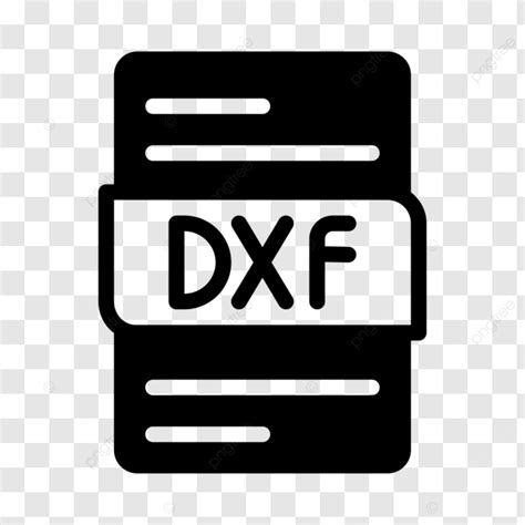 Dxf Format File Type Icons Document Extension Symbol Icon With A Black Fill Outline Design