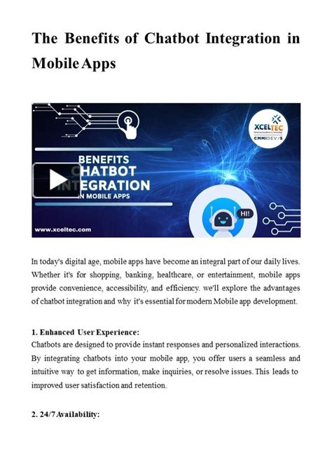 Ppt Integrating Chatbots Into Mobile App Development Powerpoint