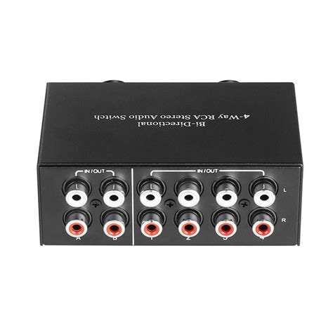 4 Way Bi Directional Rca Stereo Audio Switch 2 In 4 Out Or 4 In 2 Out L