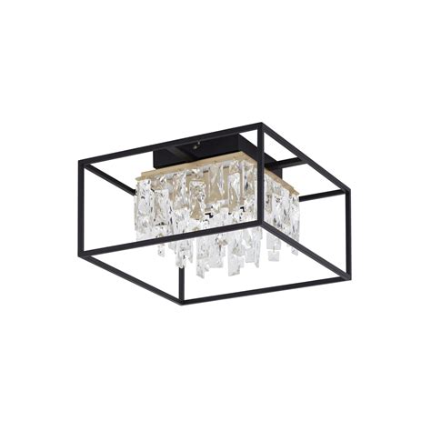 Lucande Led Ceiling Lamp Kassi Black Iron Dimmable 40cm Uk