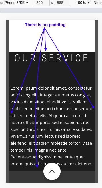 On Mobile Padding Issue Drupal Org