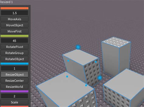 Resizing Multiple Parts In The Same Direction With Different Rotation