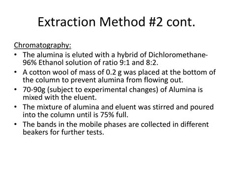 Ppt Extraction Method 2 Powerpoint Presentation Free Download Id