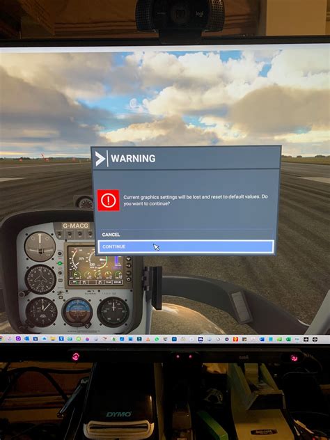 Msfs Warning About Resetting Graphics Settings Hardware And Peripherals Microsoft Flight