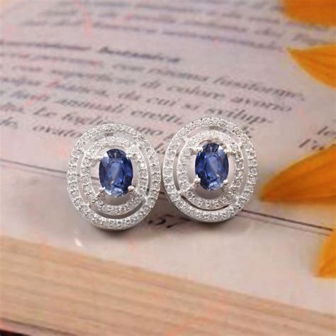Aaa Ceylon Royal Blue Sapphire Oval Cut 925 Sterling Silver Dangle