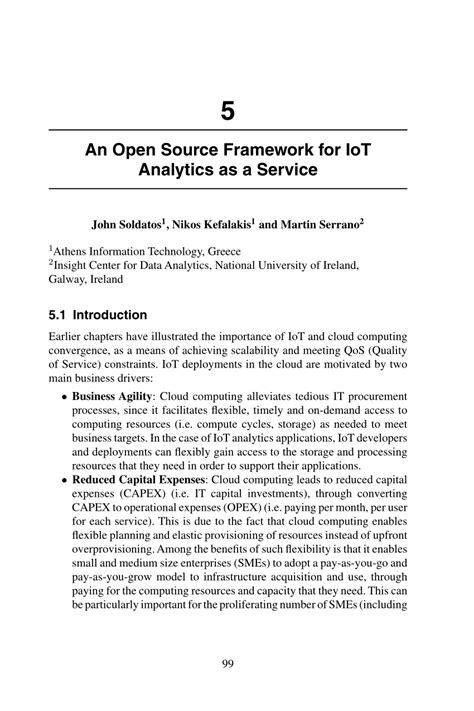 PDF An Open Source Framework For IoT Analytics As A Service