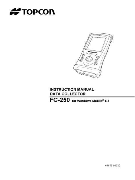 Topcon Fc 250 Instruction Manual Pdf Pdf Battery Charger Bluetooth