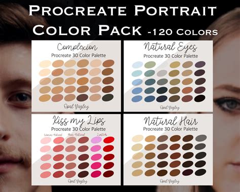 Portrait Procreate Color Palette 120 Colors 1138694