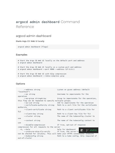 Argocd Admin Dashboard Command Guide Pdf Public Key Certificate Proxy Server