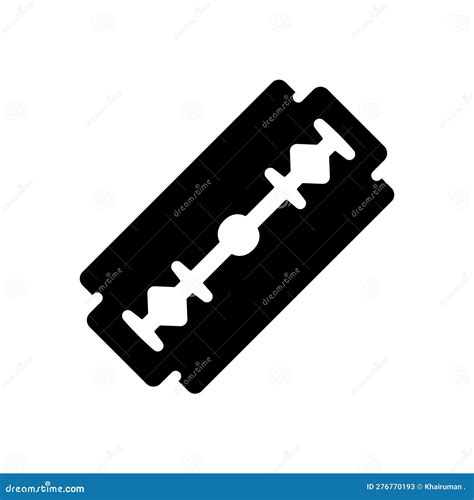 double edge razor blade silhouette black and white icon design element