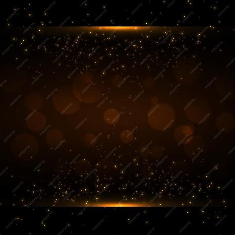 텍스트 공간 반짝임과 Bokeh 배경 무료 벡터