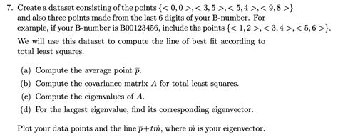 2 7 Create A Dataset Consisting Of The Points