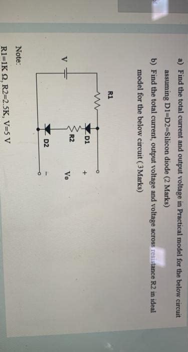 Solved A Find The Total Current And Output Voltage In