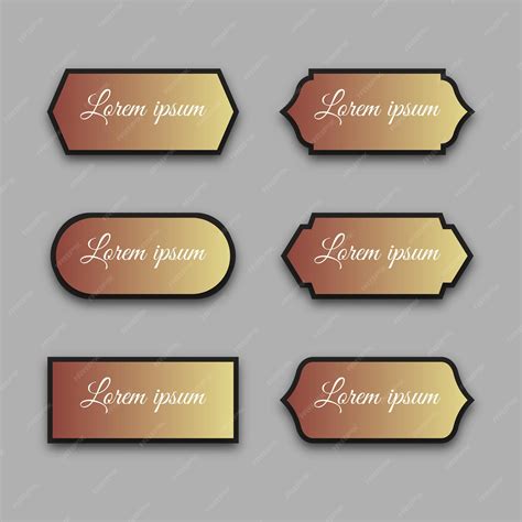Premium Vector Set Frame Label Template Design