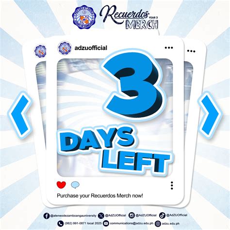 Ateneo Countdown 3 Days Left Purchase Your Recuerdos Merch Now 3