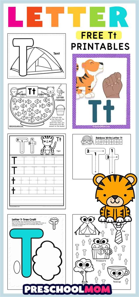 Letter T Prebabe Printables Letter T Words Letter T Activi