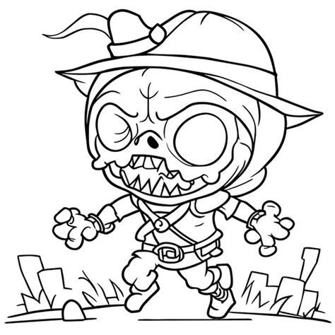 Get Ready For An Unforgettable Adventure With The Halloween Zombie Coloring Page This Isnt Just