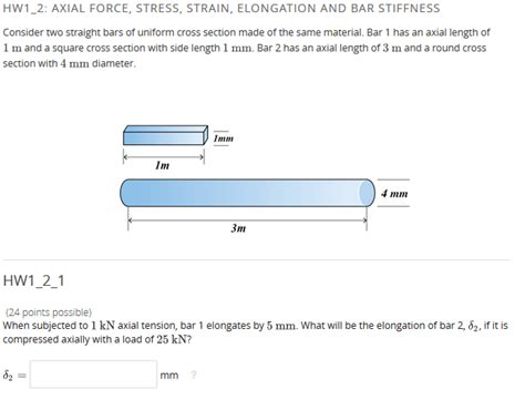 solved consider two straight bars of uniform cross section