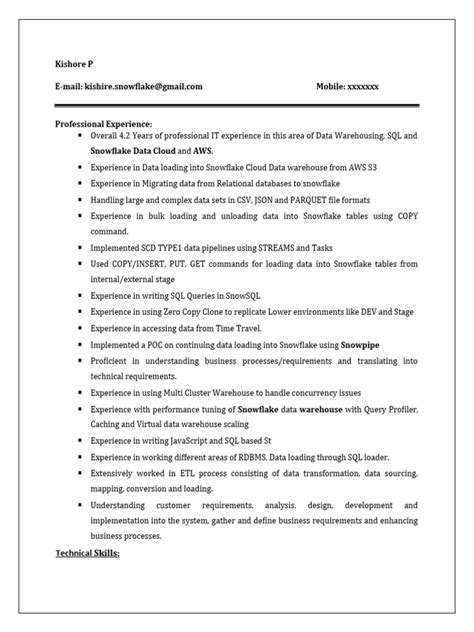 Snowflake Cv 9 Pdf Sql Databases Snowflake Cv 9 Pdf Sql Databases