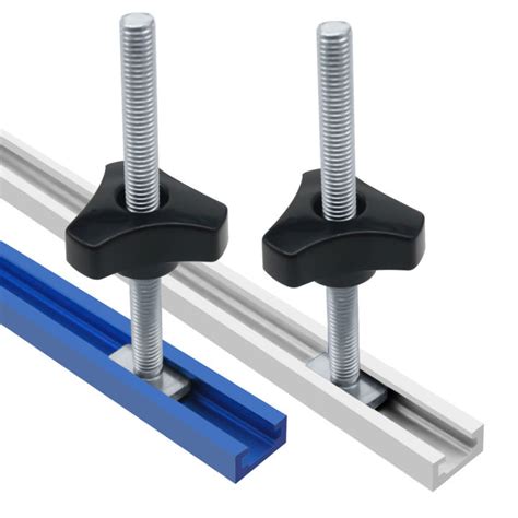 Thanh Ray Chữ T Đa Năng Hai Rãnh Dùng Cho Chế Tác Gỗ Kèm Ốc Vít Chữ