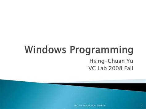 PPT Windows Programming PowerPoint Presentation Free Download ID 6099464