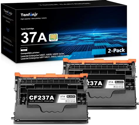37a Cf237a Black Toner Cartridge With Chip Two Pack 37a